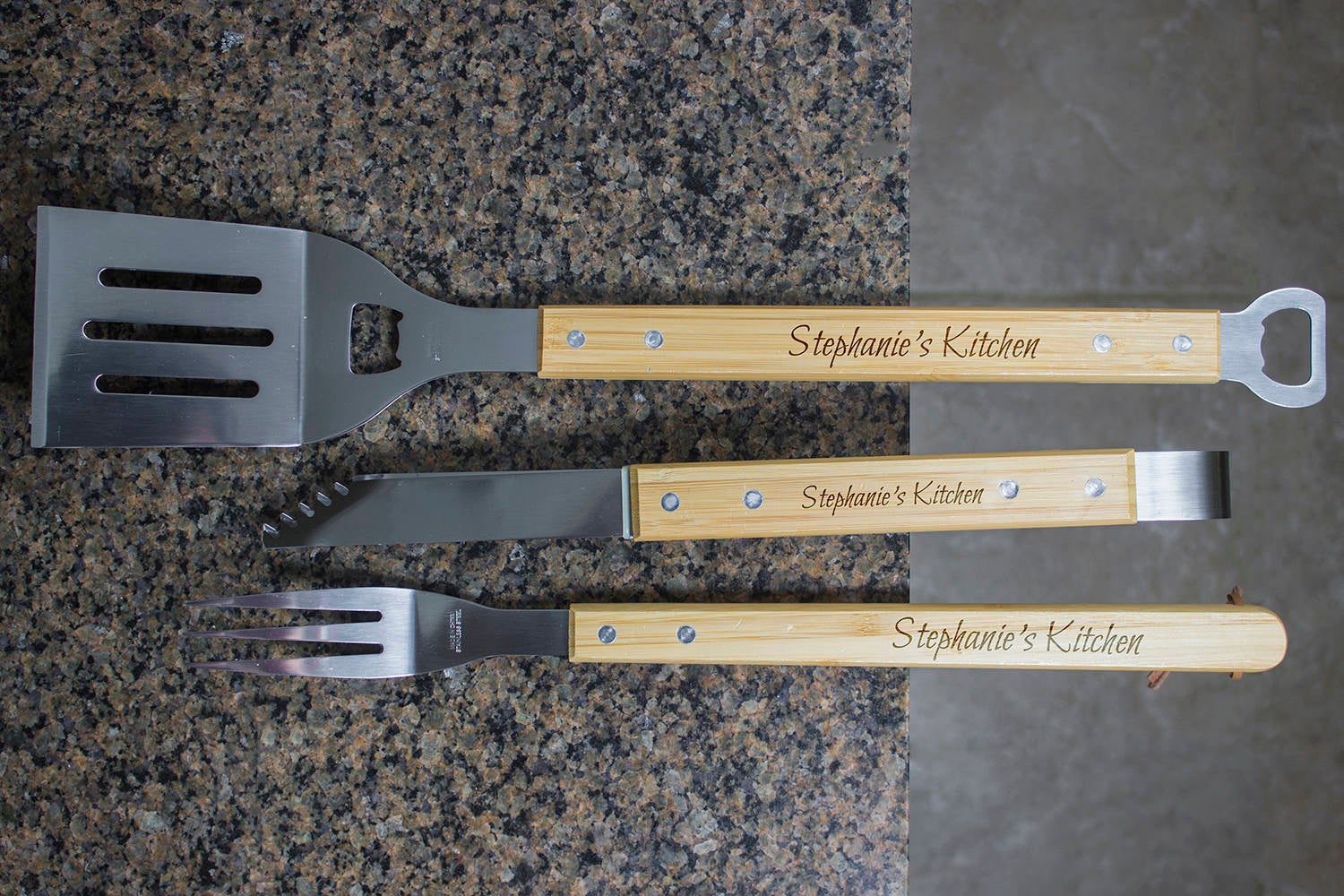 Personalized BBQ Set, Personalized BBQ Tool Set, Unique BBQ Grill Set ...